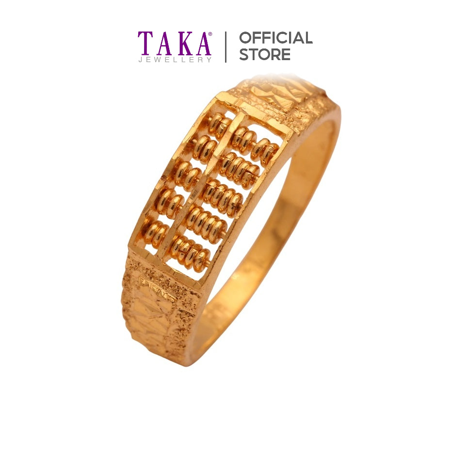 TAKA Jewellery 916 Gold Men's Ring Abacus - TAKA Jewellery