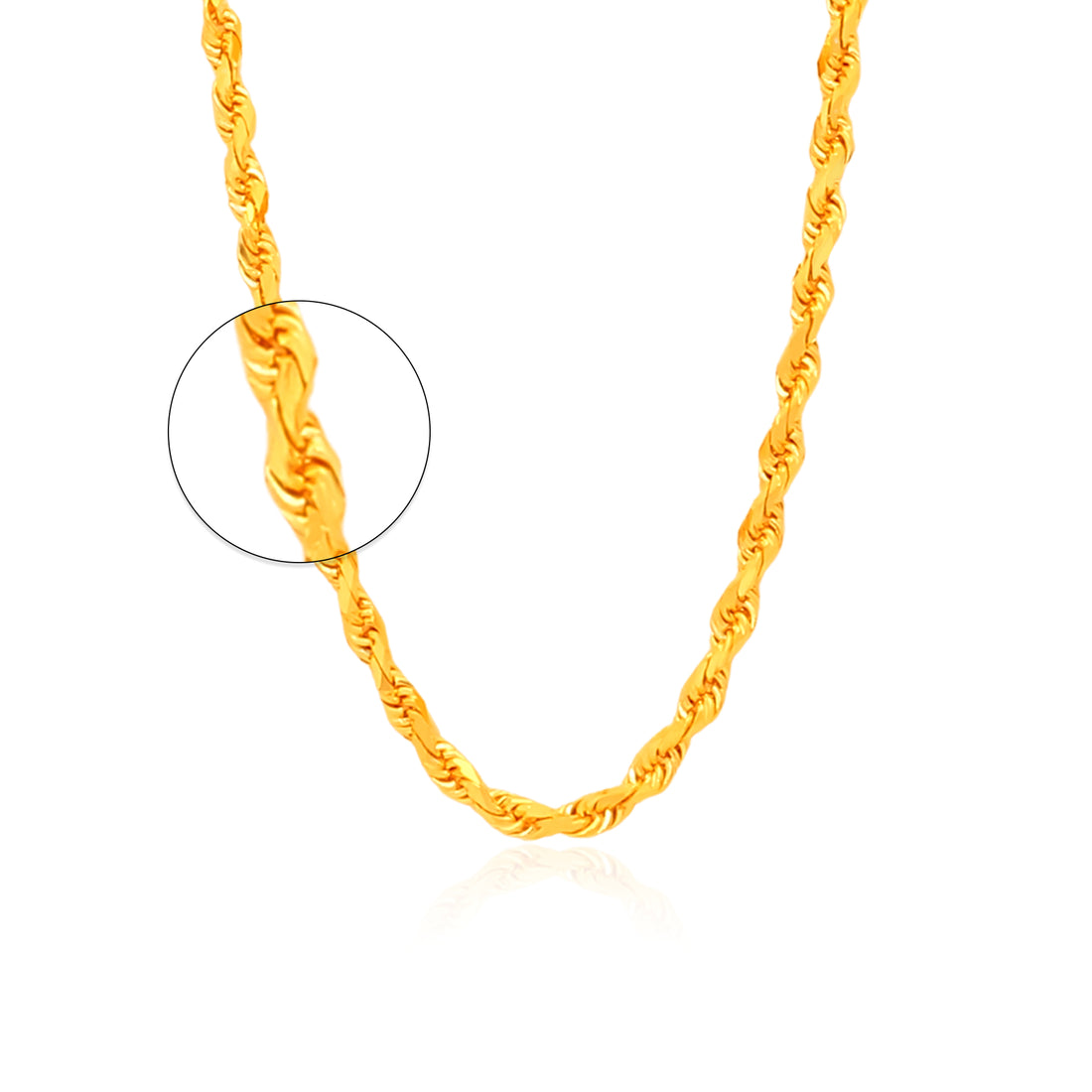 TAKA Jewellery 916 Solid Rope Gold Chain - TAKA Jewellery