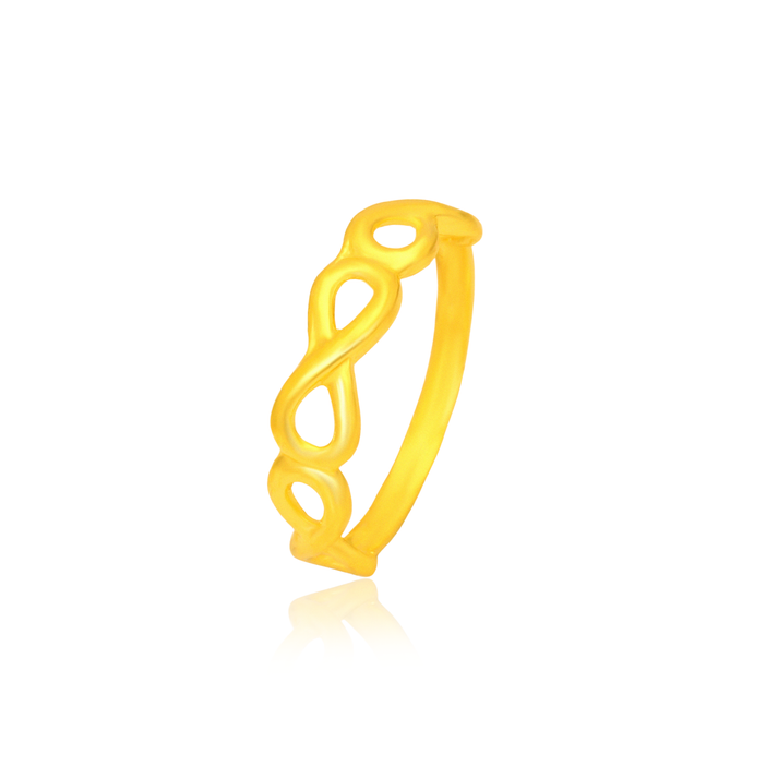 TAKA Jewellery 916 Gold Ring Half Infinity Band - TAKA Jewellery