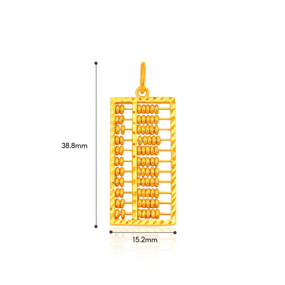 TAKA Jewellery 916 Gold Abacus Pendant - TAKA Jewellery