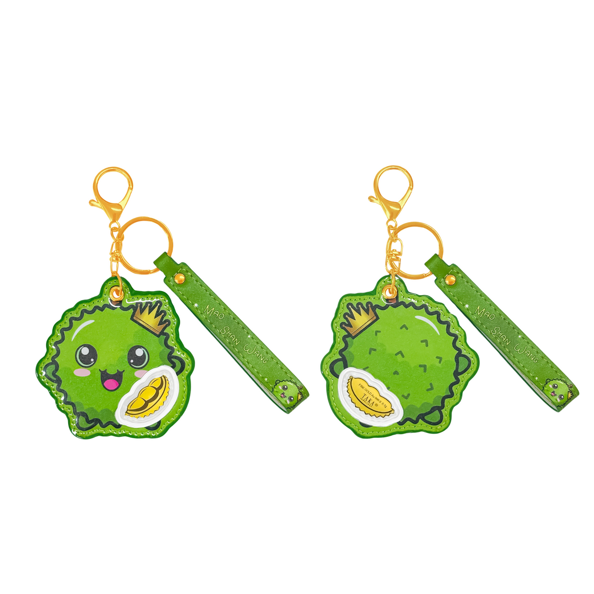 TAKA Jewellery 999 Pure Gold Durian & Pineapple Keychain - TAKA Jewellery
