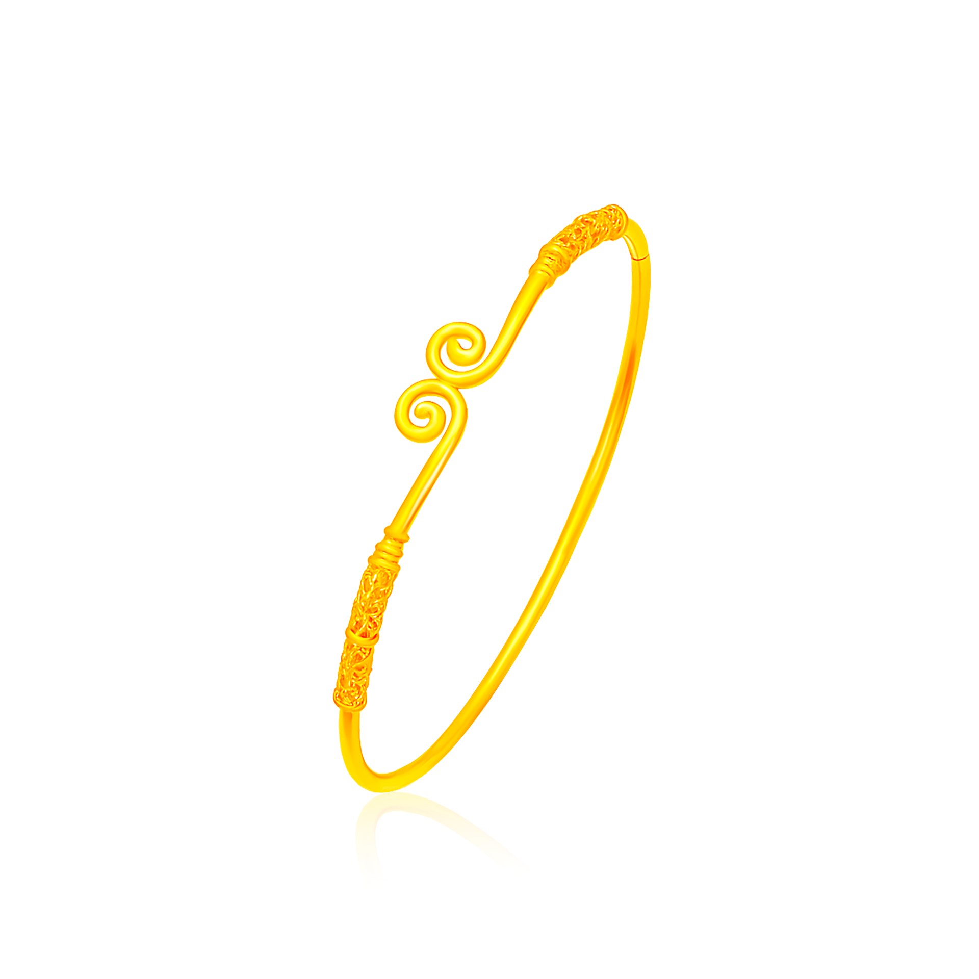 TAKA Jewellery 916 Gold Monkey King Crown Bangle - TAKA Jewellery