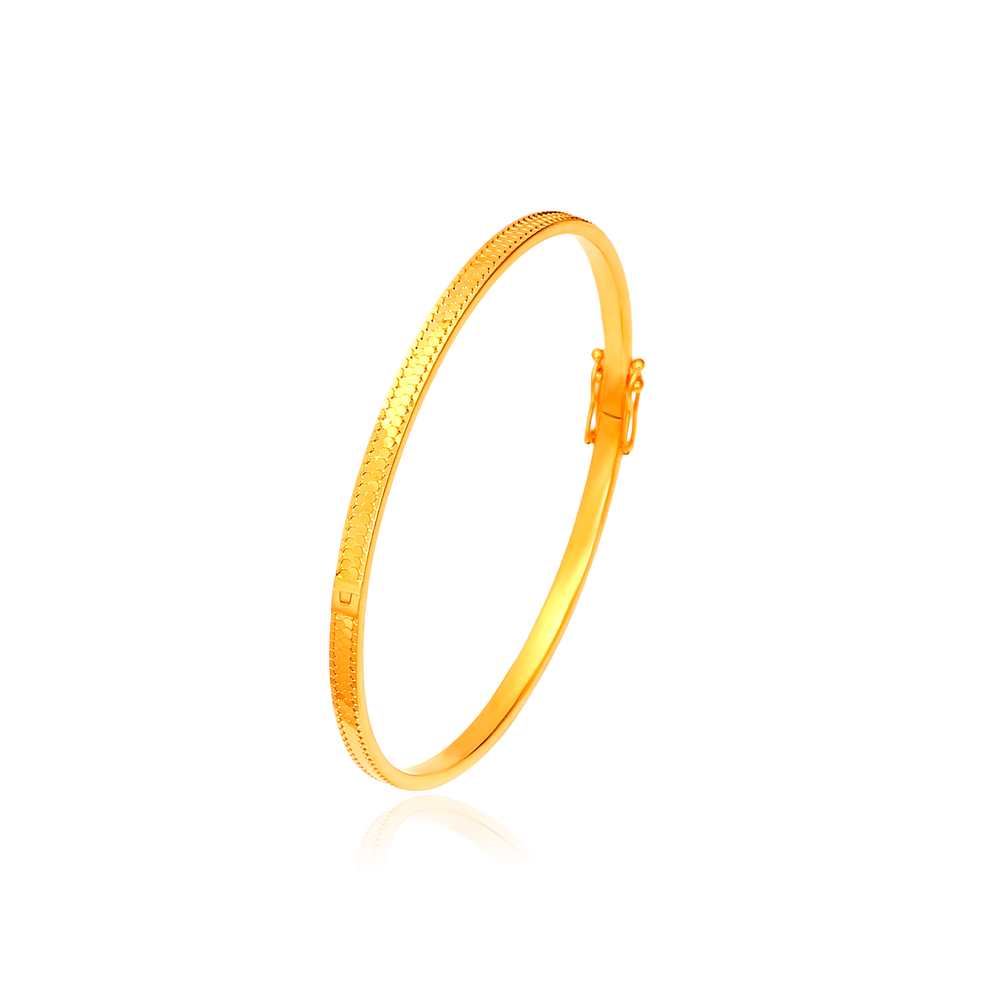 TAKA Jewellery Elegant Slim 916 Gold Bangle - TAKA Jewellery