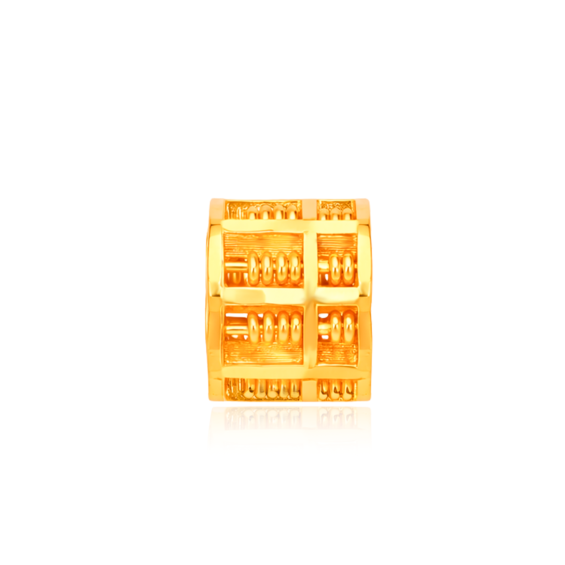 TAKA Jewellery 916 Gold Abacus Barrel Pendant - TAKA Jewellery