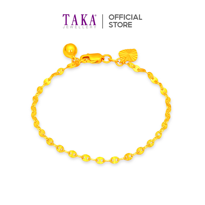 TAKA Jewellery 916 Gold Bracelet with Bell - TAKA Jewellery